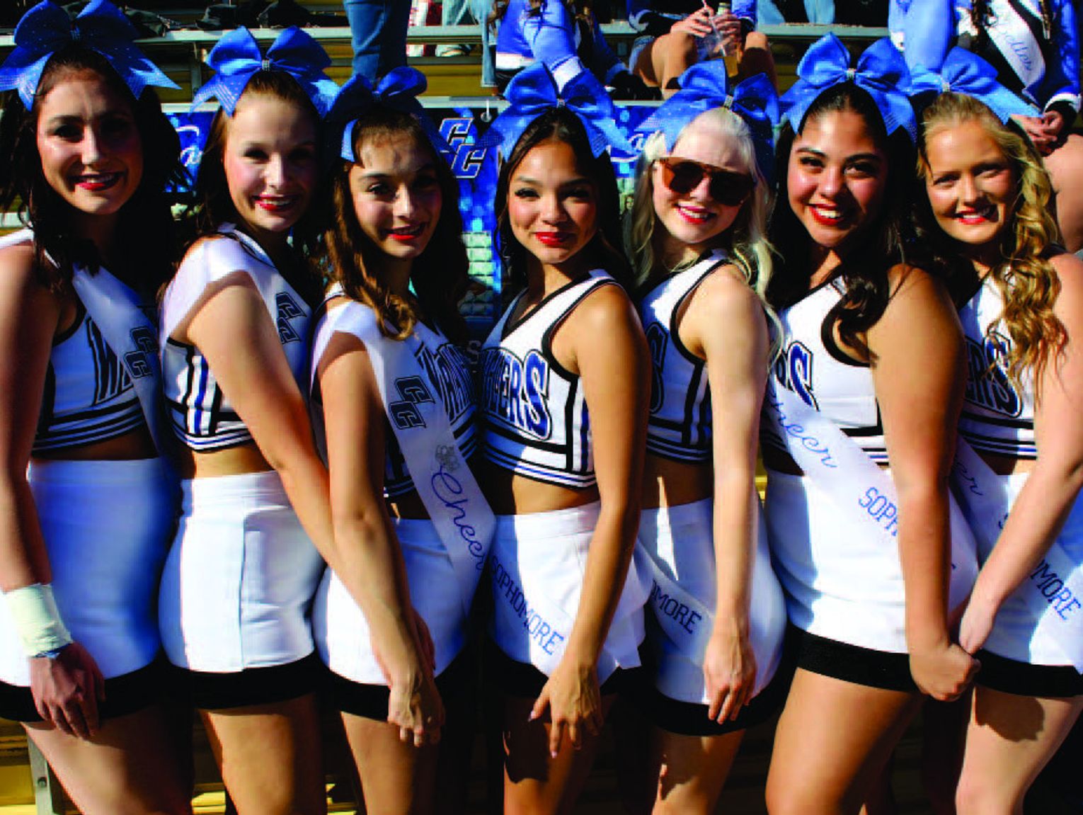 Sophomore members of the Cheer team were honored with gifts presented ...