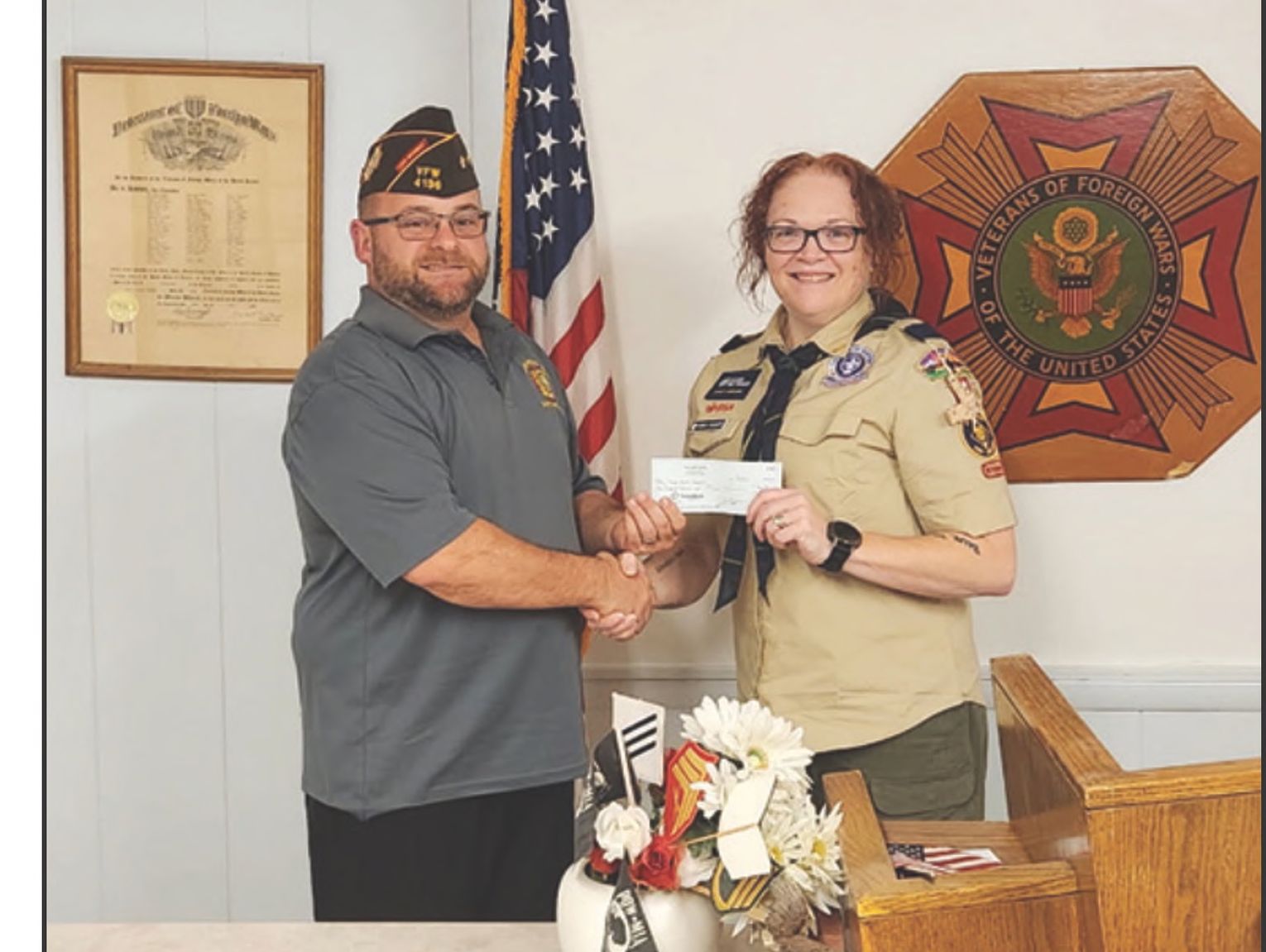 VFW Post 4136 serves as Chartered Partner of Scouting America Girls ...